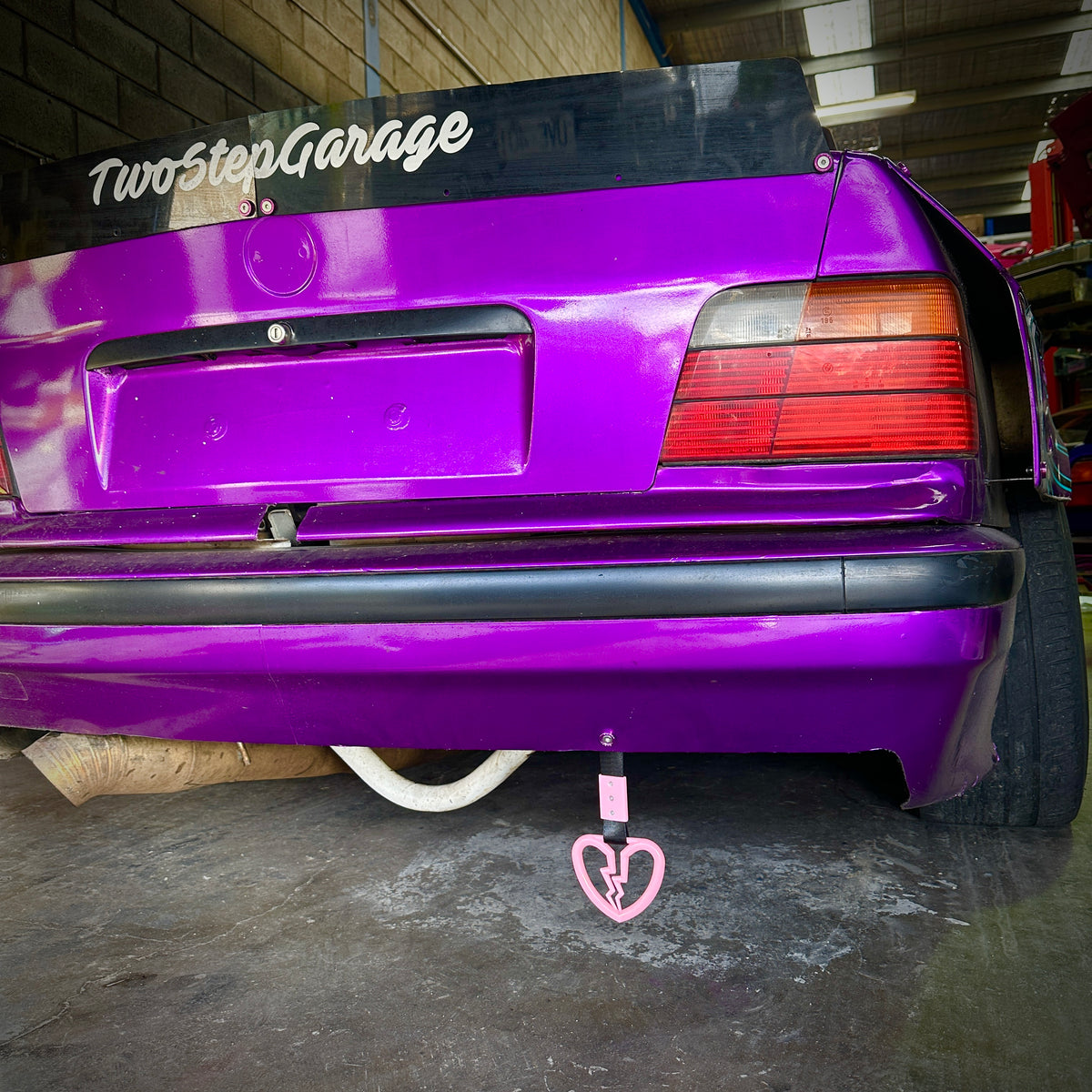 Purple JDM Heart Tsurikawa Handle | Two Step Garage